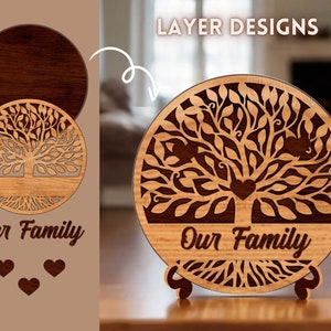 Family Tree Laser Cut Svg Files, Family Tree Branch, SVG Family Tree ...