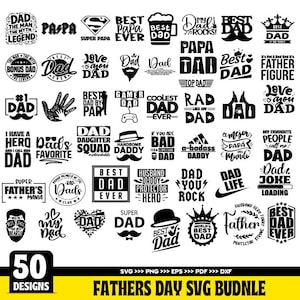 50 Father's Day Bundle Svg Designs, Father's Day Svg, Papa Svg, Daddy Svg, Funny Dad Png, Family ...