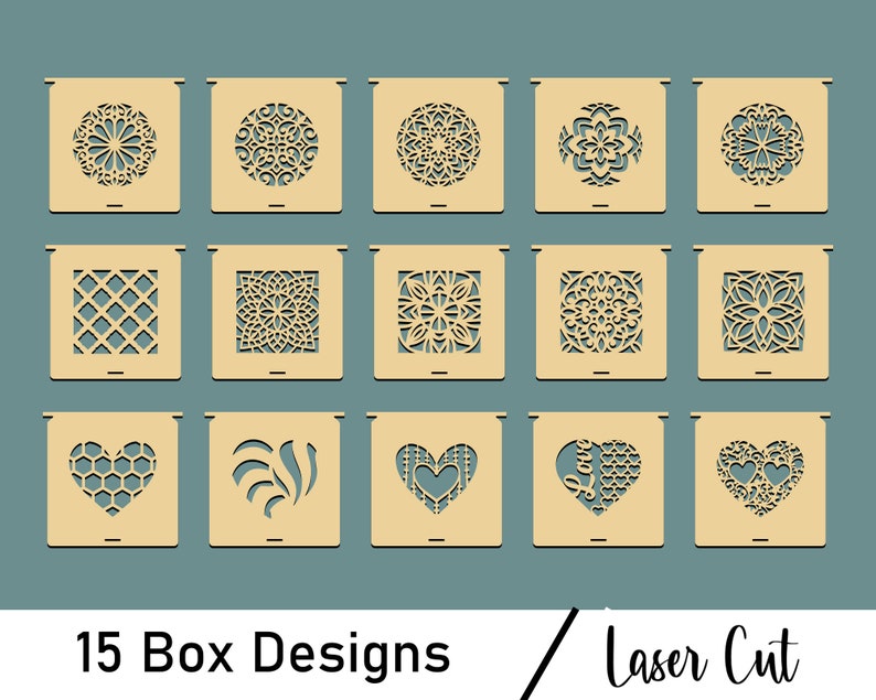 Decorative Gift Box SVG, Different Pattern Decorative Gift Box, Jewelry ...
