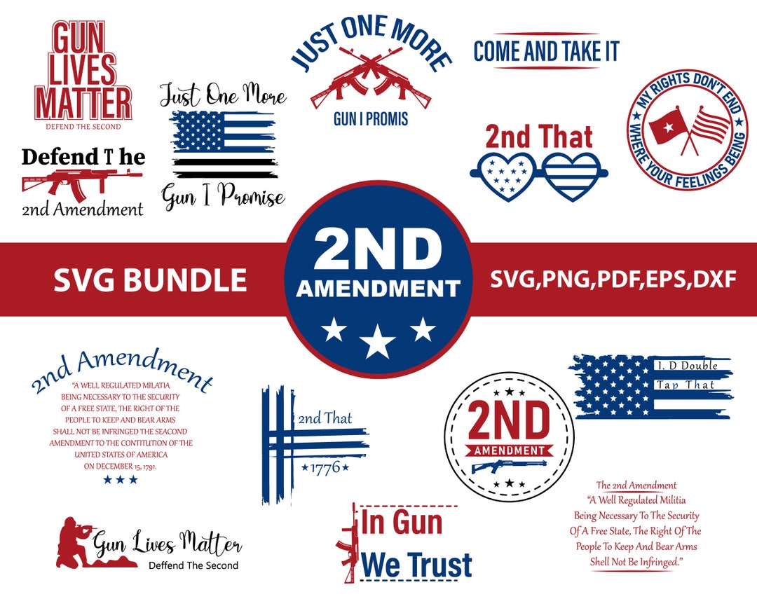 Amendment Svg Bundle, American Flag, Second Amendment Svg, Gun Rights Svg, 2nd Amendment ...