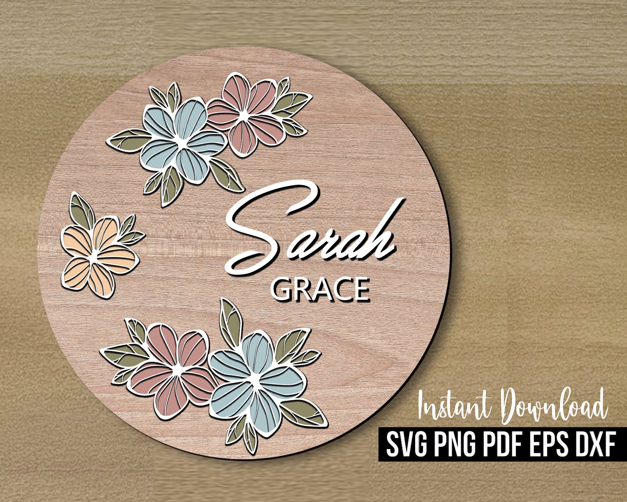 Full Floral Laser Ready Svg File, Perfect for Glowforge and Laser ...
