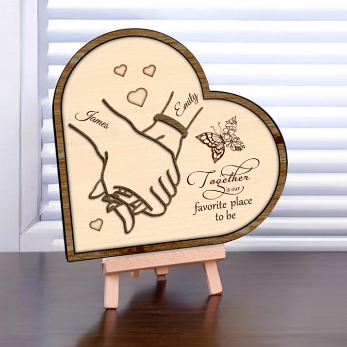 Your Name Personalized Valentine's Day Heart Shaped Standing Svg ...