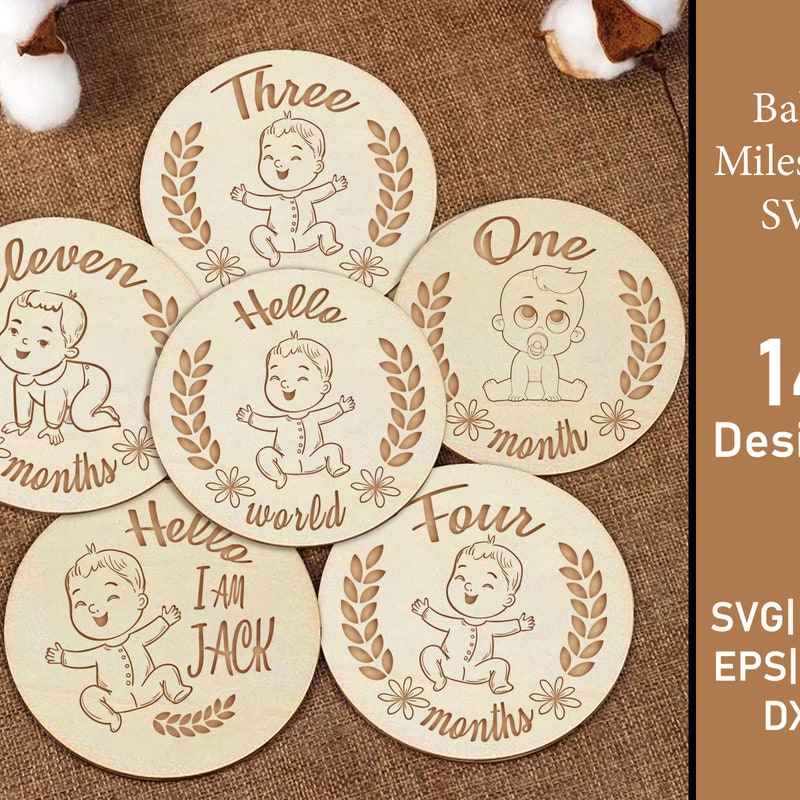 Baby Monthly Milestone Svg - Etsy