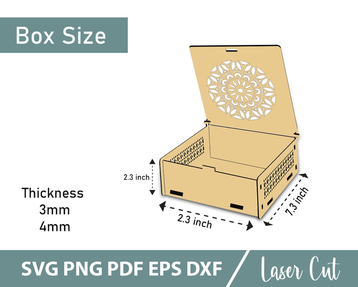 Decorative Gift Box SVG, Different Pattern Decorative Gift Box, Jewelry ...