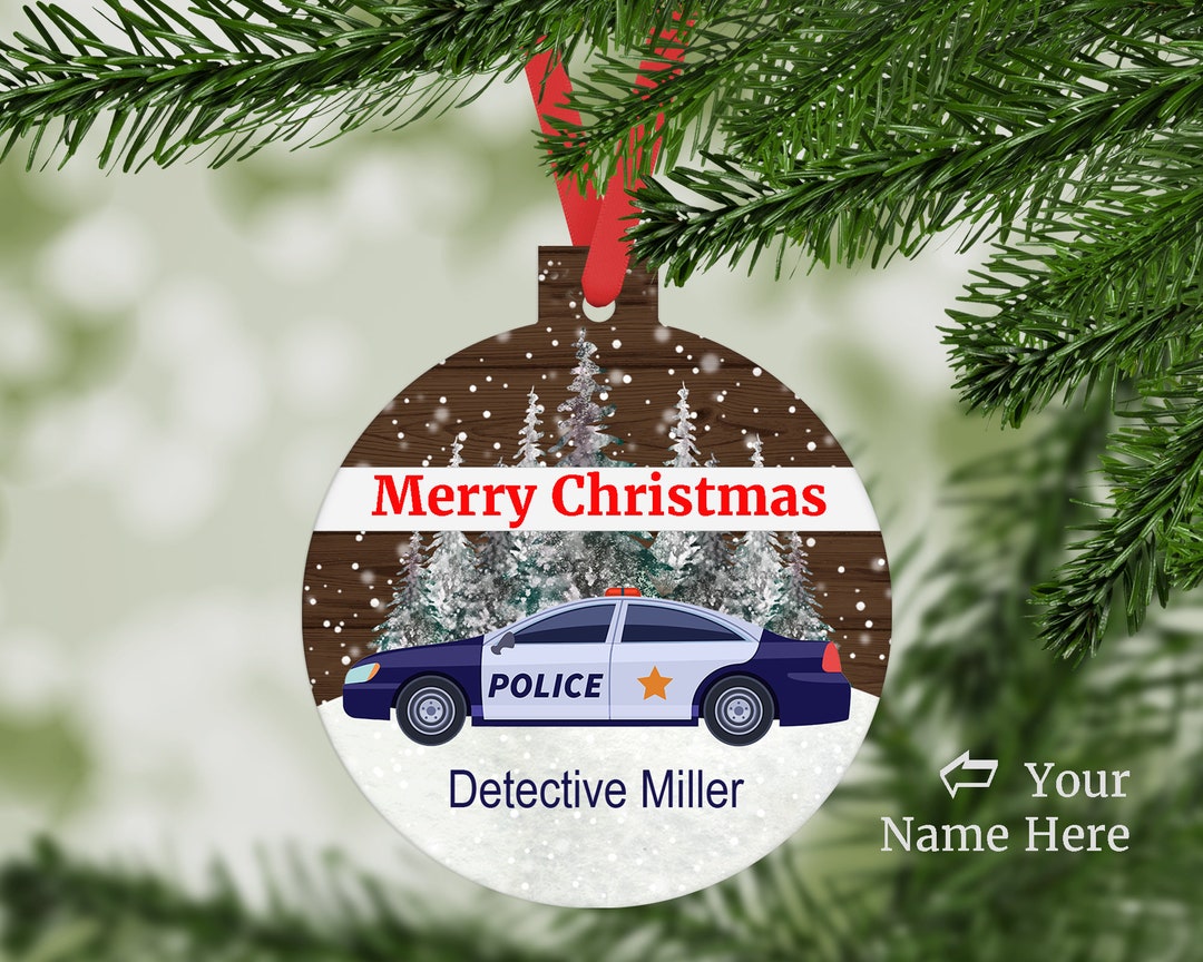 Personalized Police Ornament, Police Car, Gift for Police, Gift for Law ...