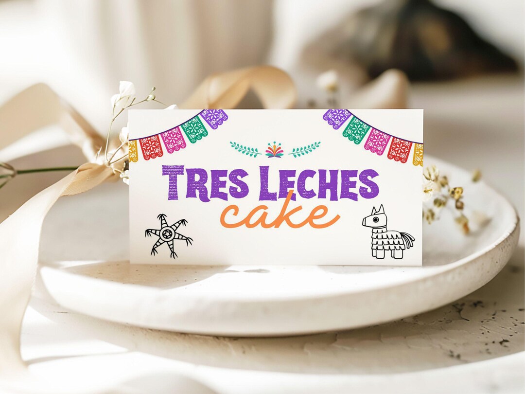 Editable Cinco De Mayo Place Cards: Fiesta Food Label Template (instant ...
