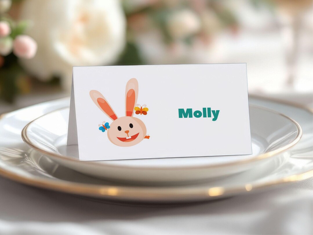Editable Easter Table Food Labels Template Cards Custom Place Cards ...