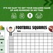 Fun Football Party Squares Game, 100 Chances Win Squares Printable ...