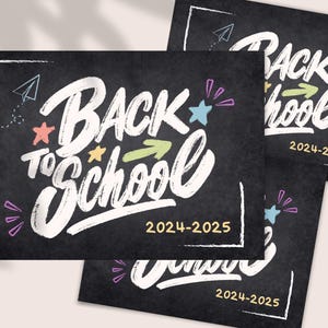 Back to School and Welcome Sign Printables, 24-25 Digital Downloadable ...