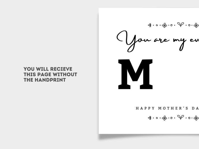 Mothers Day Handprint Craft Printable | Gift for Mom | DIY Keepsake for ...