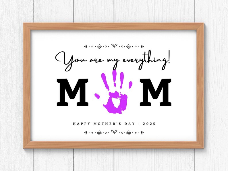 Mothers Day Handprint Craft Printable | Gift for Mom | DIY Keepsake for ...