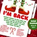 Elf Letter, Digital Download, I'm Back Letter, Elf Arrival Letter ...