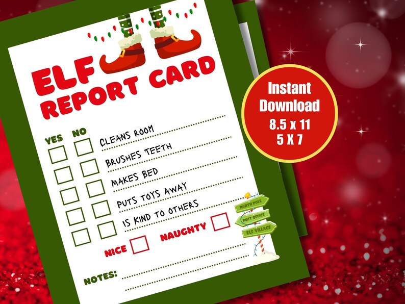 Elf Arrival Kit: I'm Back Letter, Rules, Report Card (digital Download ...