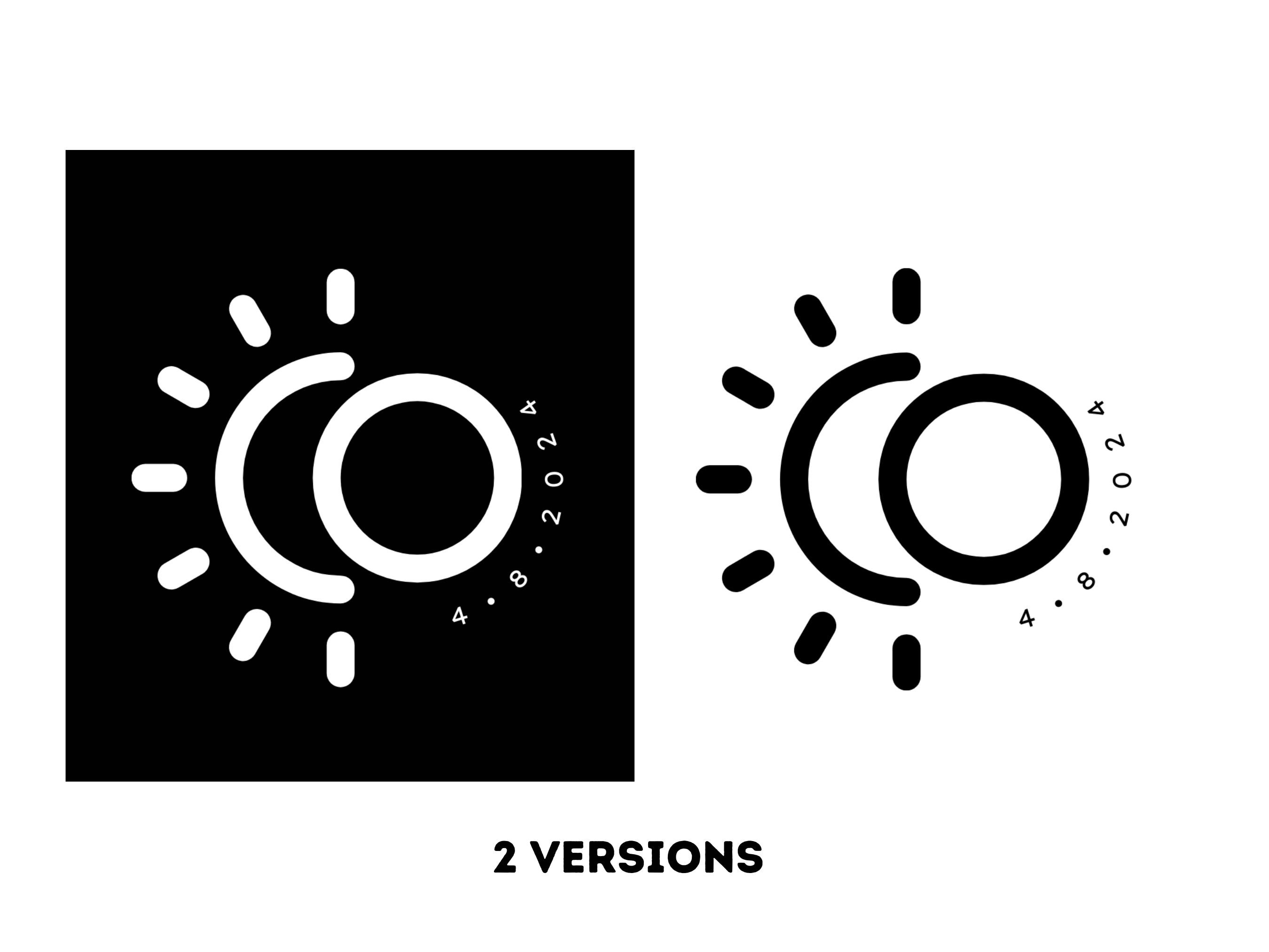 Total Solar Eclipse Svg, Jpg, Png, Dxf, Minimalist Logo, Sun Moon and ...