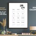 2024 Digital Download Printable Wall Calendar, Desktop Black & White ...
