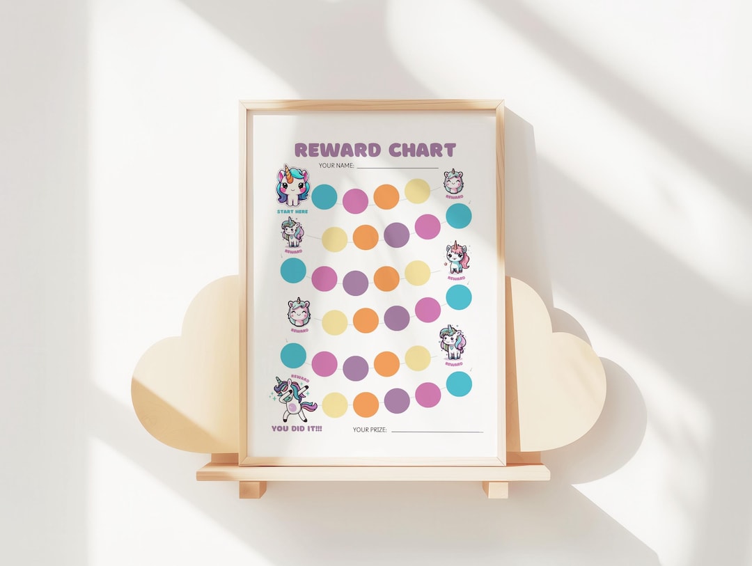Unicorn Reward Chart Printable Behavior Tracking for Preschool Kids ...