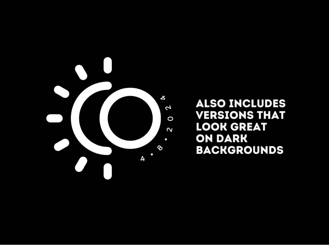 Total Solar Eclipse Svg, Jpg, Png, Dxf, Minimalist Logo, Sun Moon and ...