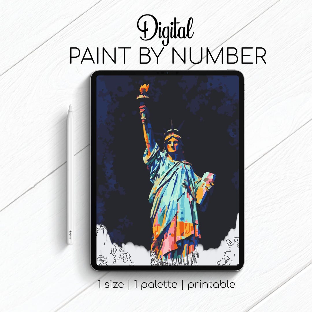 Statue of Liberty - Independence Day - Paint by Number for Procreate ...