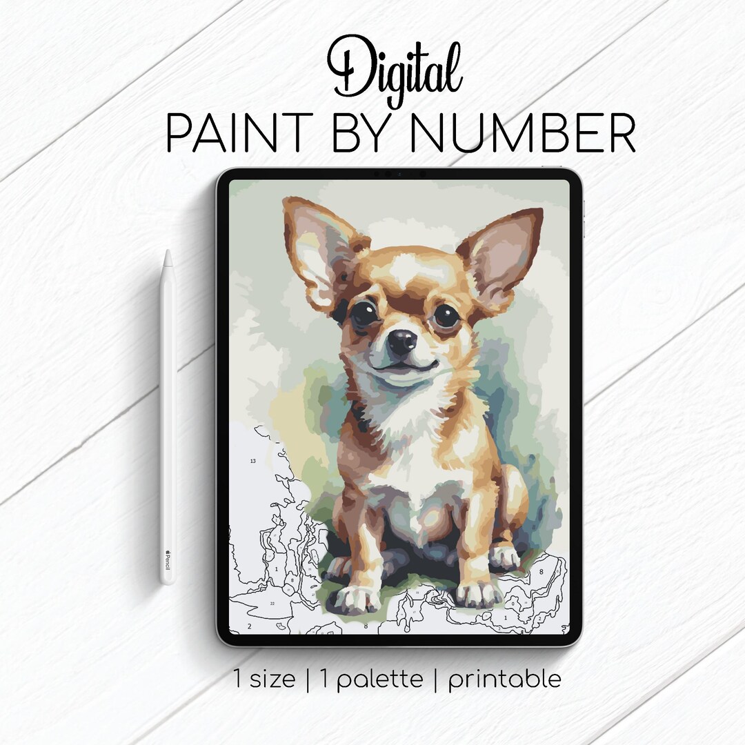 Chihuahua Puppy - Dog - Paint by Number for Procreate - Color by ...