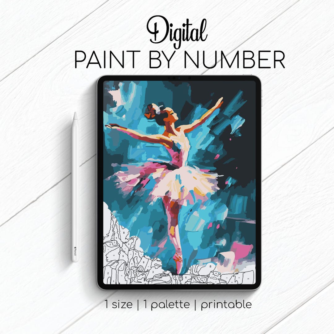 Ballerina - Paint by Number for Procreate - Color by Numbers Digital ...