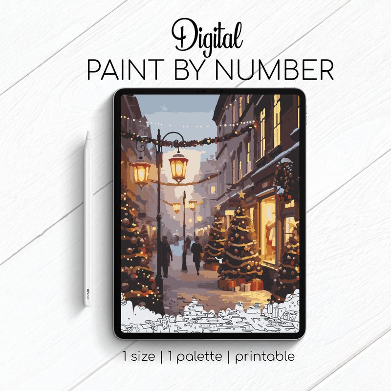 Christmas Paint by Number - Etsy