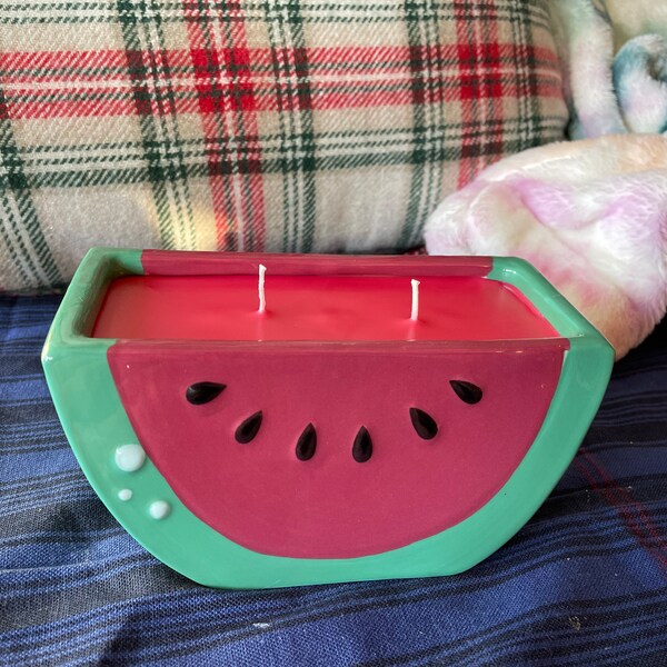 Watermelon Candle - Etsy
