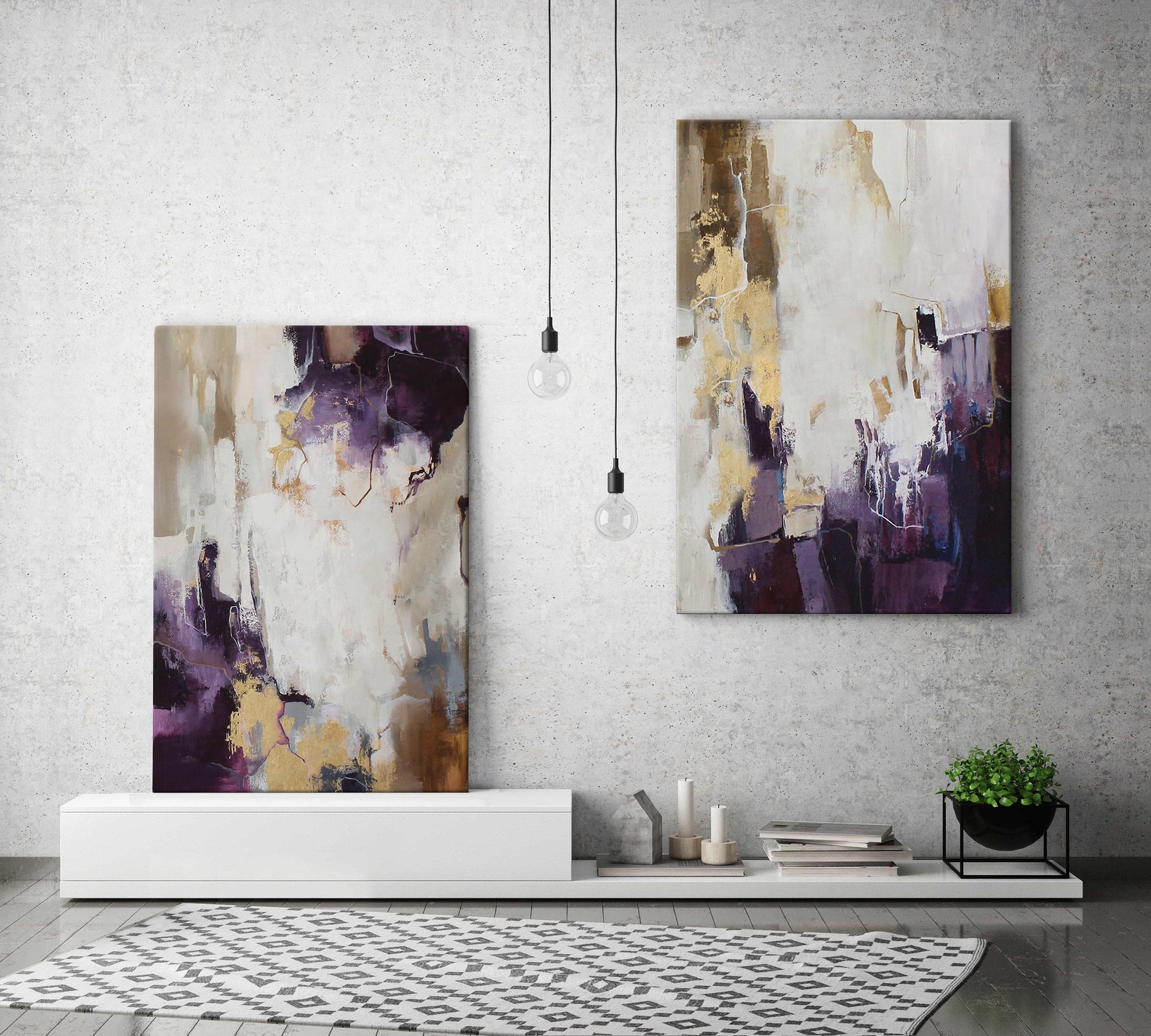 Wall Art Purple | Abstract Purple Print | Purple Abstract Wall Art ...