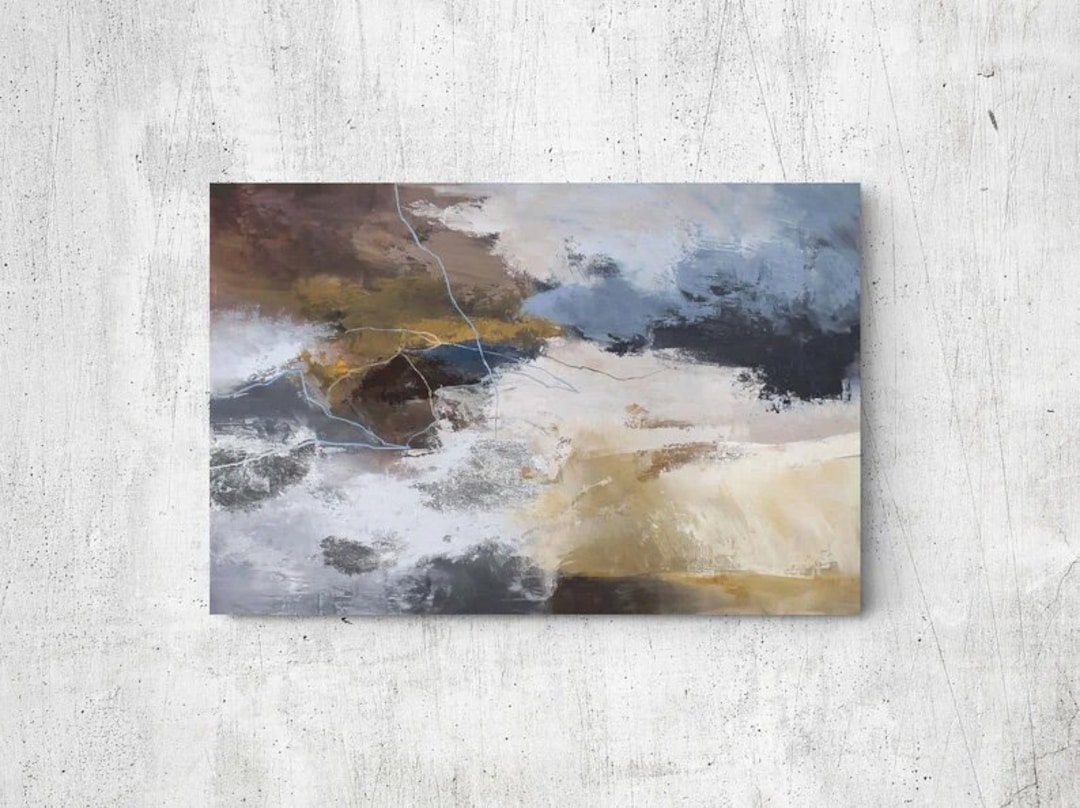 Print Abstract Dark Blue | Abstract Print Navy Gray | Blue Abstract ...