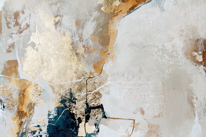 Abstract Blue Print | Blue Gold Wall Art | Blue Abstract Print | Wall ...