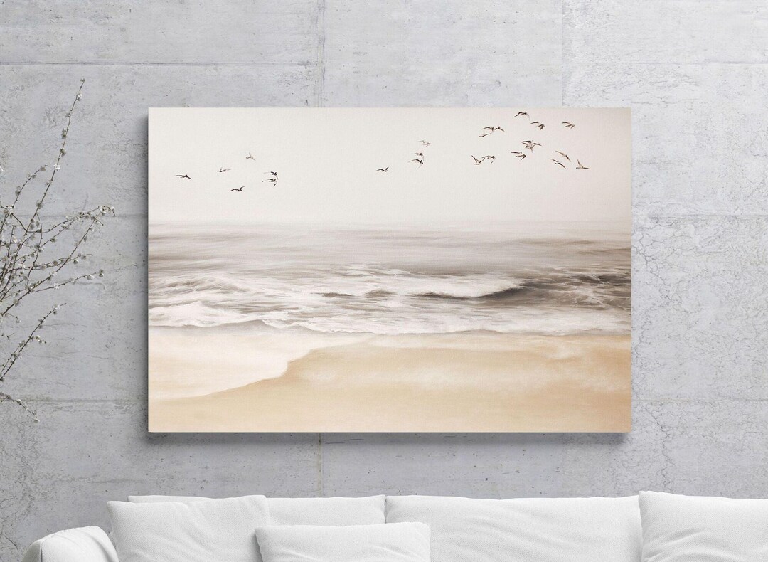 Print Beige Sea | Seascape Poster | Bedroom Printable Art Warm Colors ...