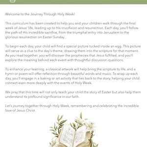 Journey Through Holy Week - Bible Study - Downloadable Curriculum - Etsy