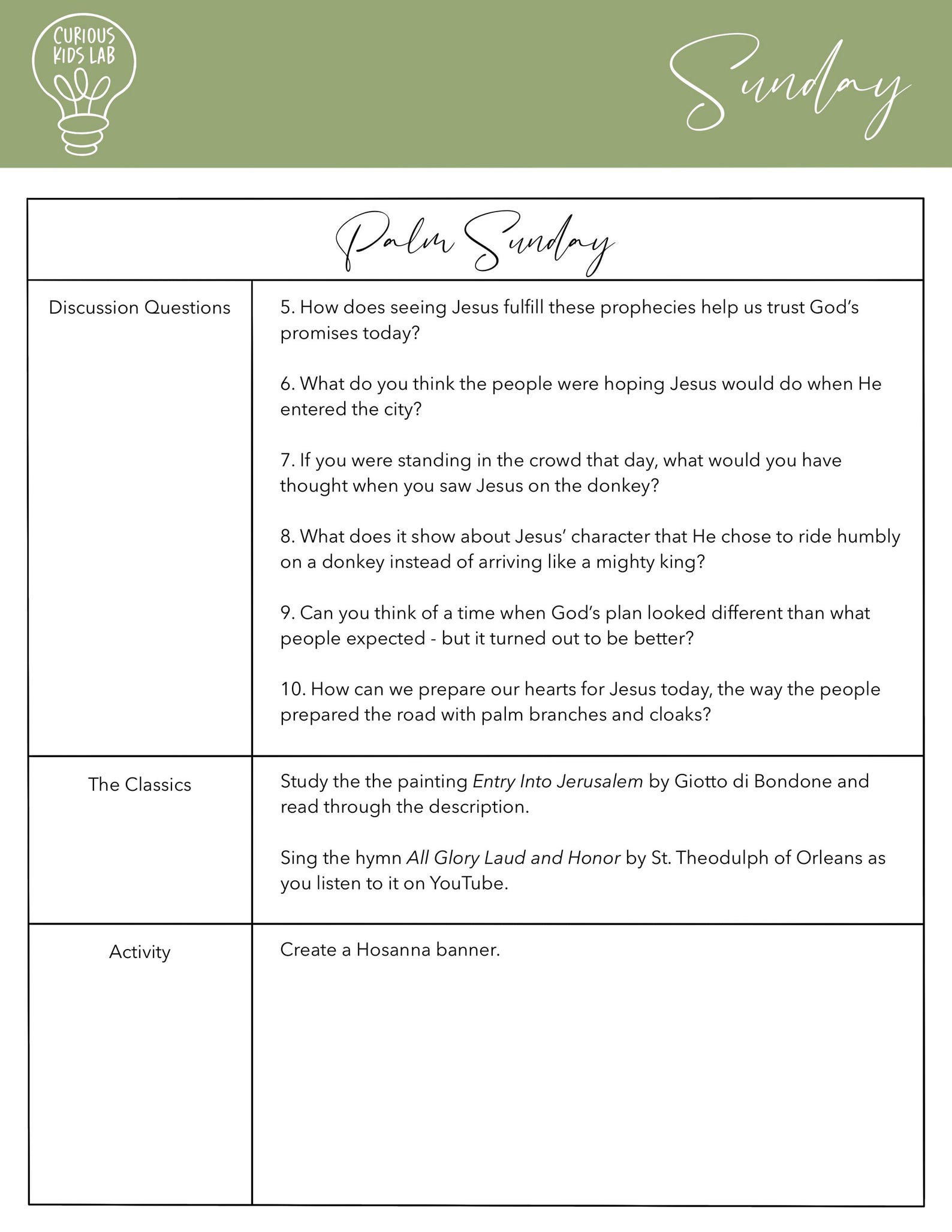 Journey Through Holy Week - Bible Study - Downloadable Curriculum - Etsy