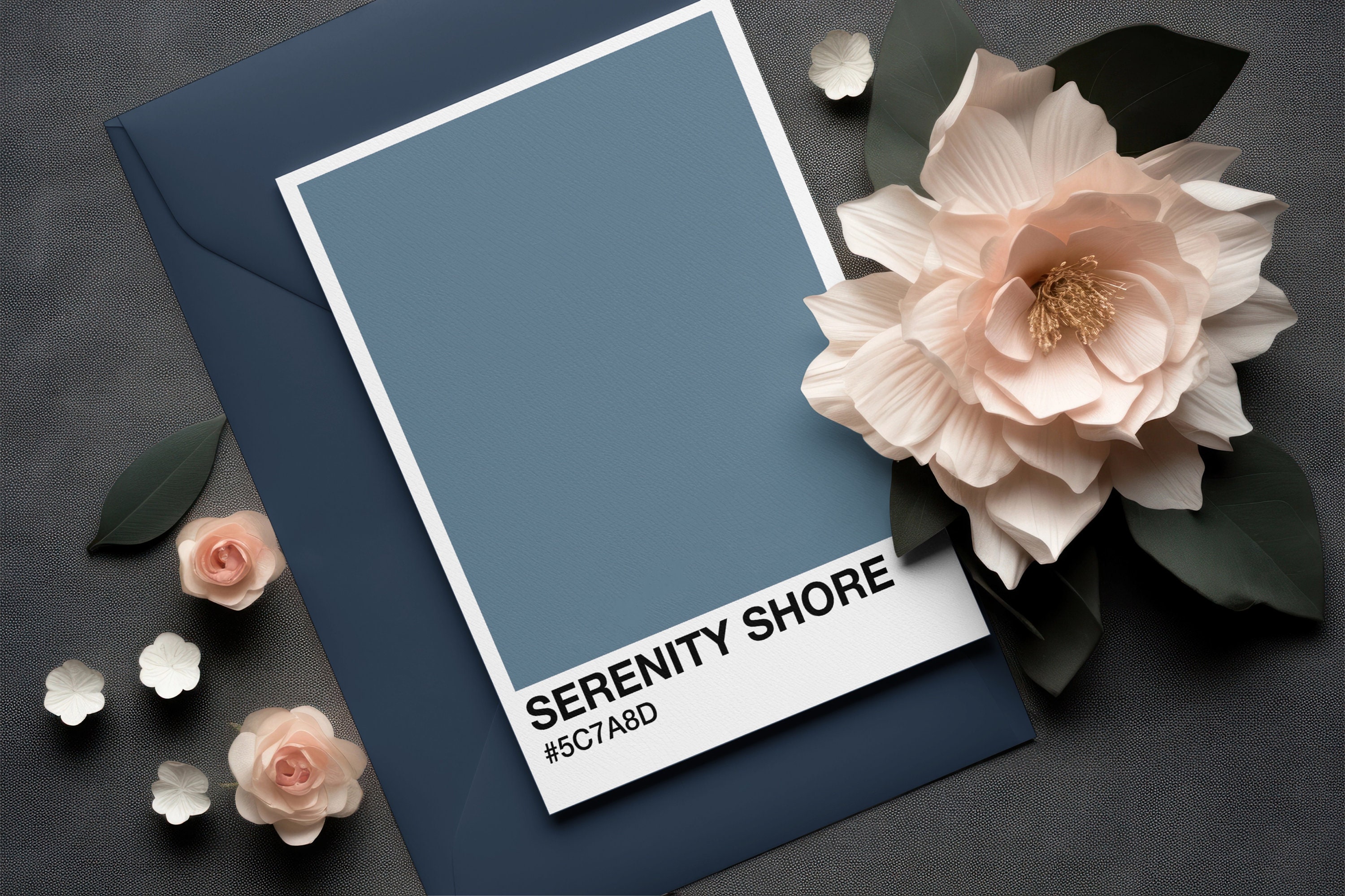 Printable Pantone Poster: serenity Shore Blue-grey Pantone Style Calm ...