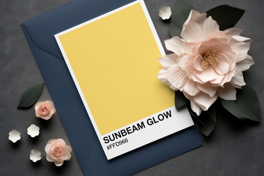 Printable Pantone Poster: “sunbeam Glow” Yellow Pantone Happiness Poster, Uplifting Wall Art ...