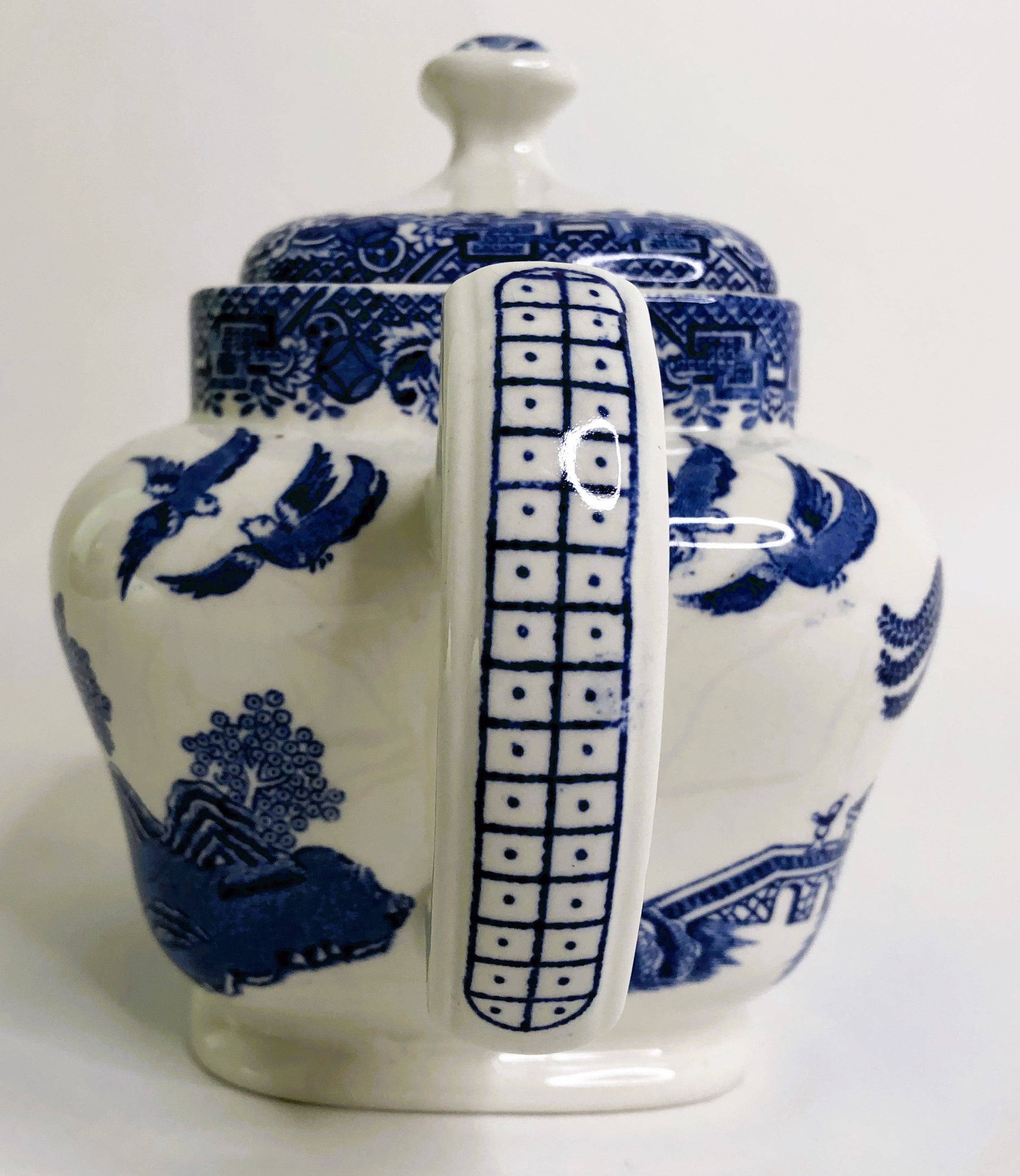 Vintage Stoneware Blue Willow Teapot, Wood & Sons (burslem, Stoke-on ...