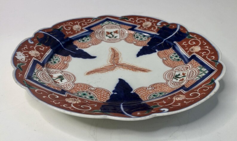 Rare Antique Imari Plate, Aoki Brothers, Japan, Late Meiji or Taisho ...