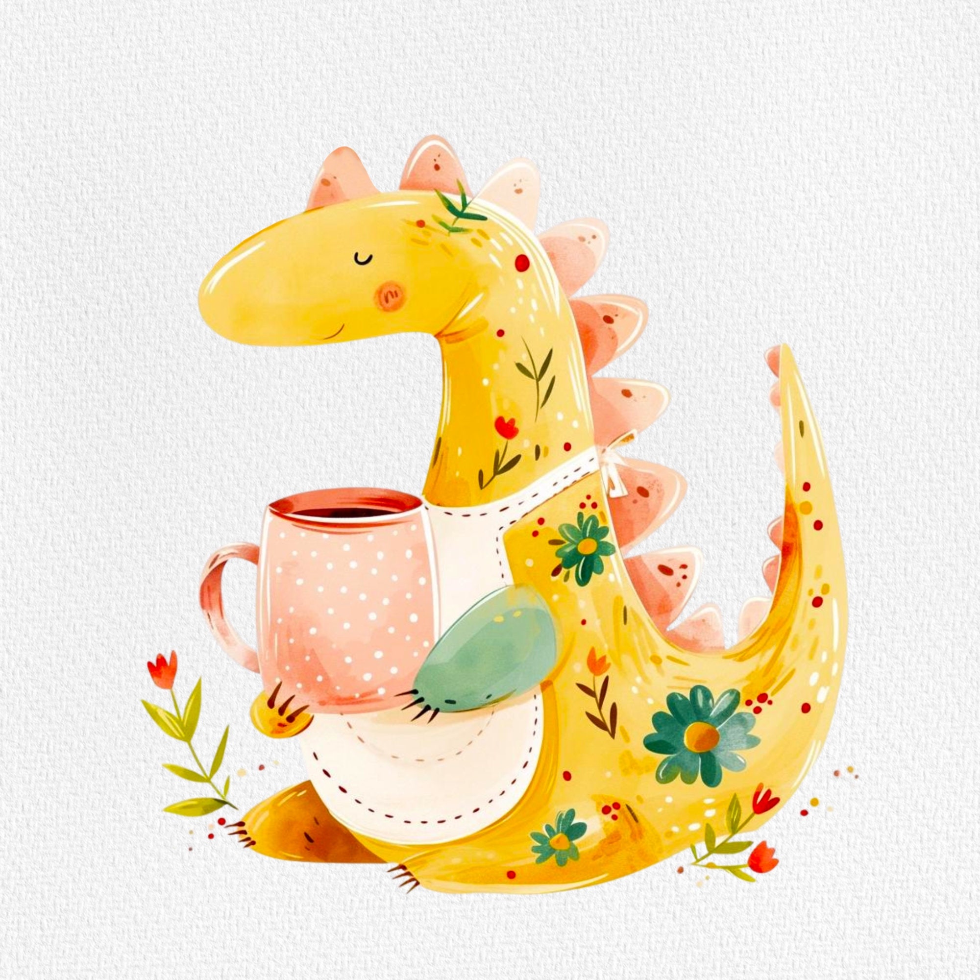 Dinosaurs Watercolor Clipart, Cute Dino Clip Art, Colorful Dinosaur PNG ...