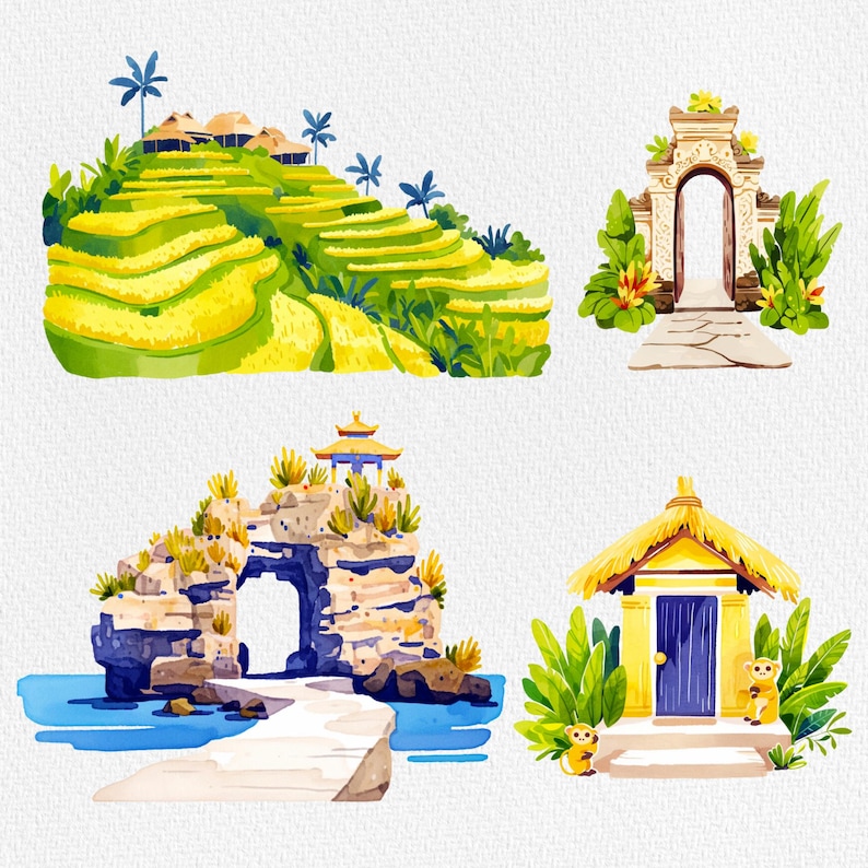 Bali Island Clipart PNG, Travel Clip Art, Tropical, Indonesia Islands ...