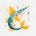 Colorful Sea Animals Clipart, Ocean Life Clipart, Digital Fish ...