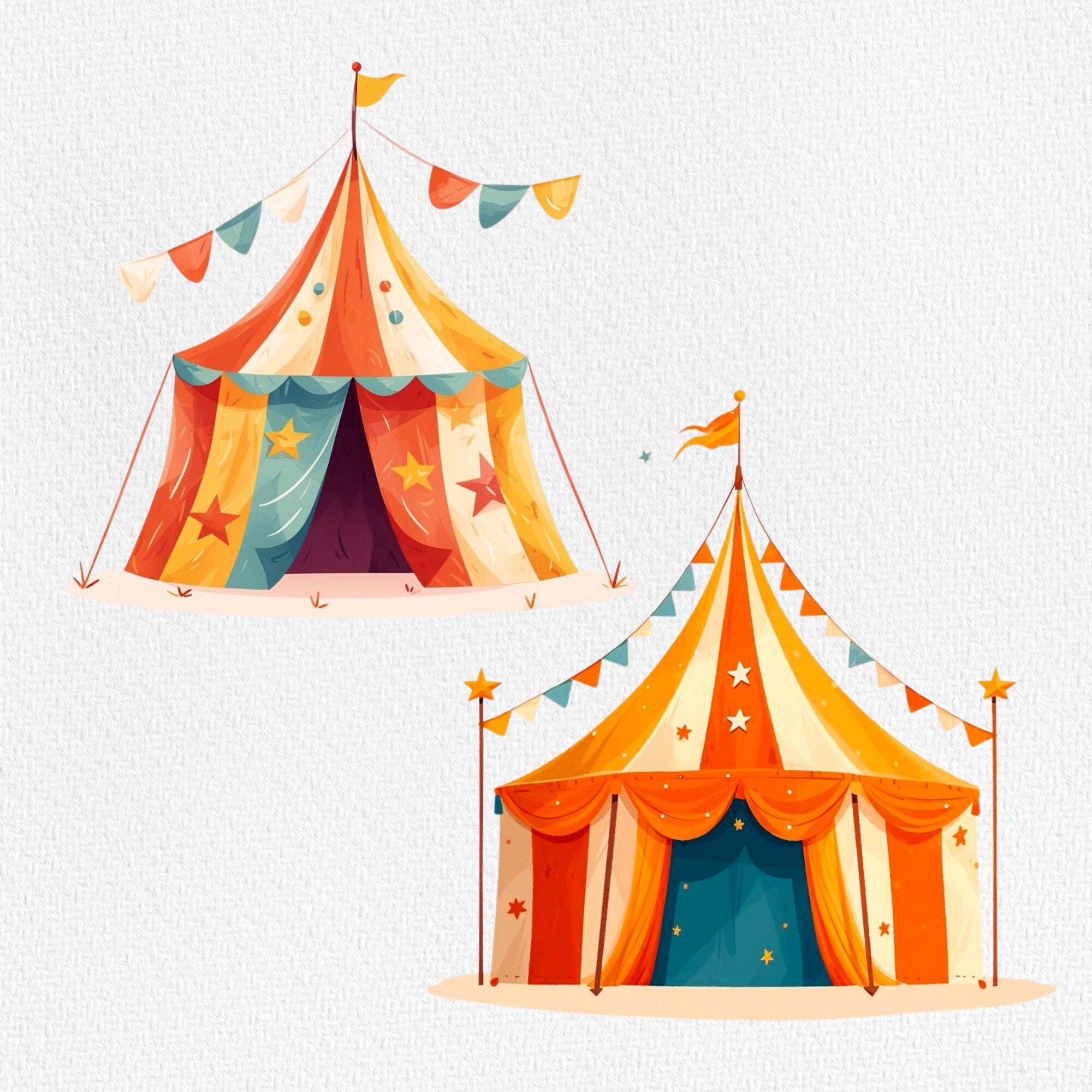 Watercolor Circus Clipart, Circus Printable , Circus PNG, Carnival Clip ...