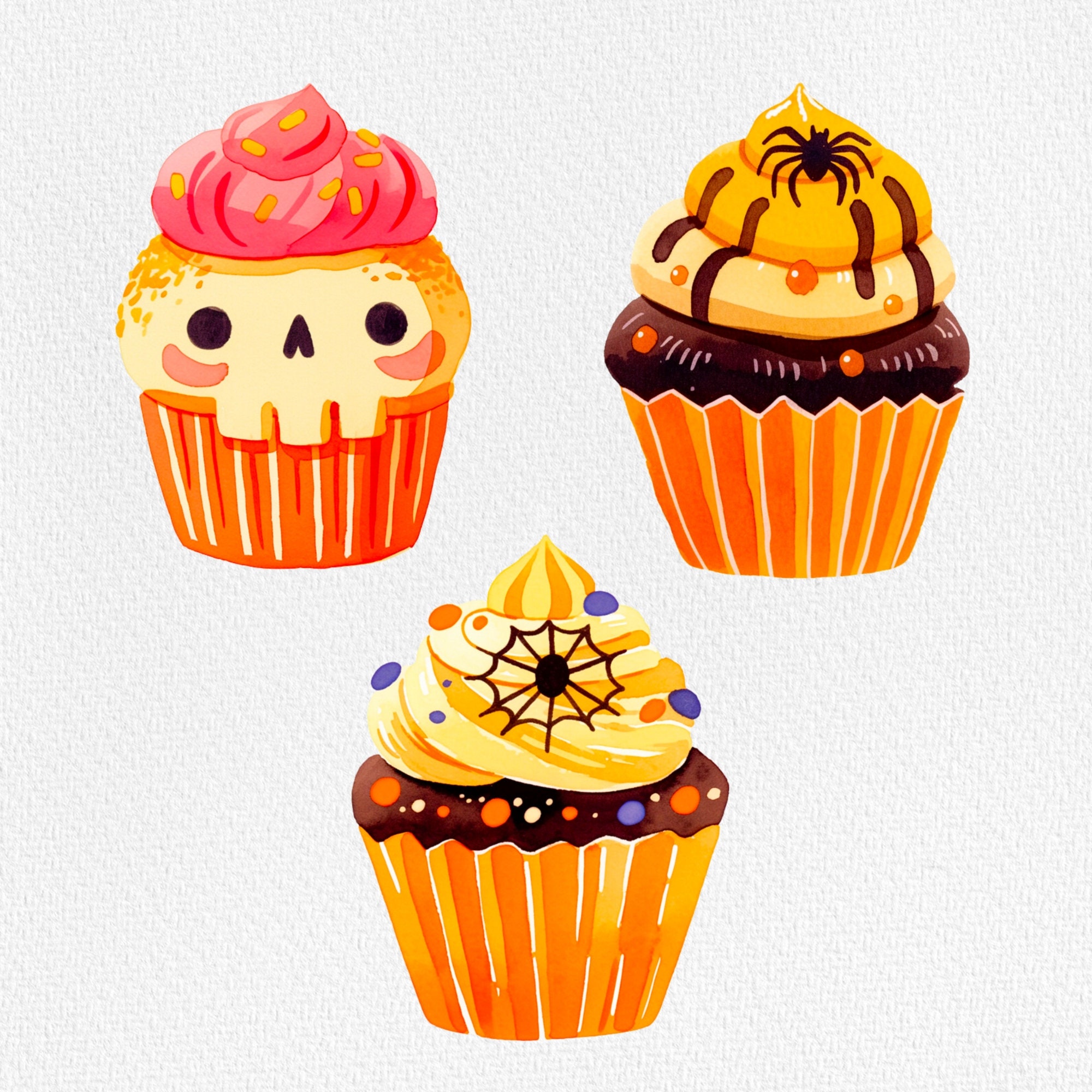 Halloween Cupcakes Clipart, Halloween Clipart, Halloween Png, Party ...