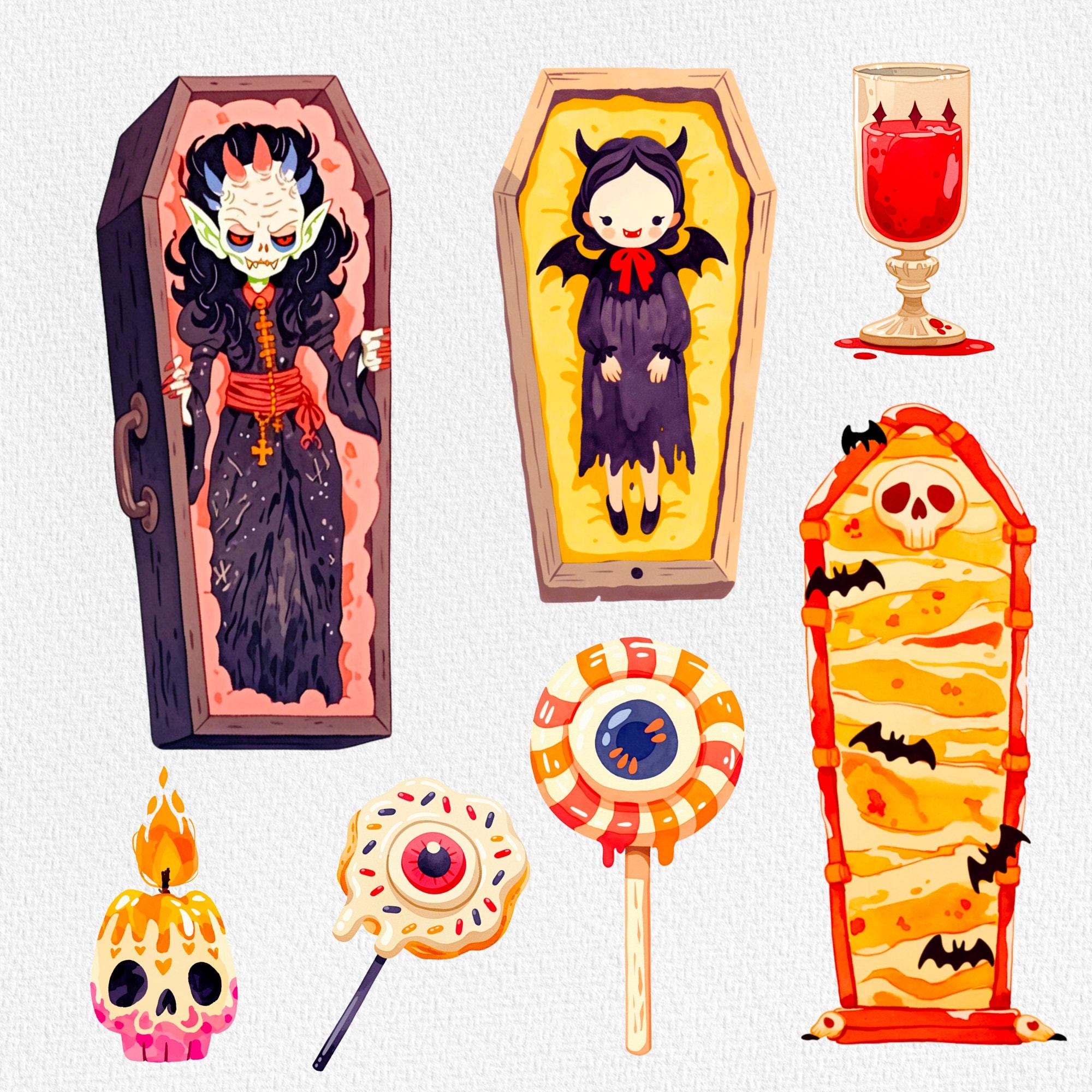 Vampire Clipart, Spooky Scrapbooking, Halloween Clipart, Spooky Clipart ...