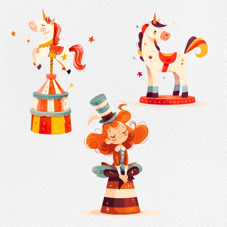 Watercolor Circus Clipart, Circus Printable , Circus PNG, Carnival Clip ...