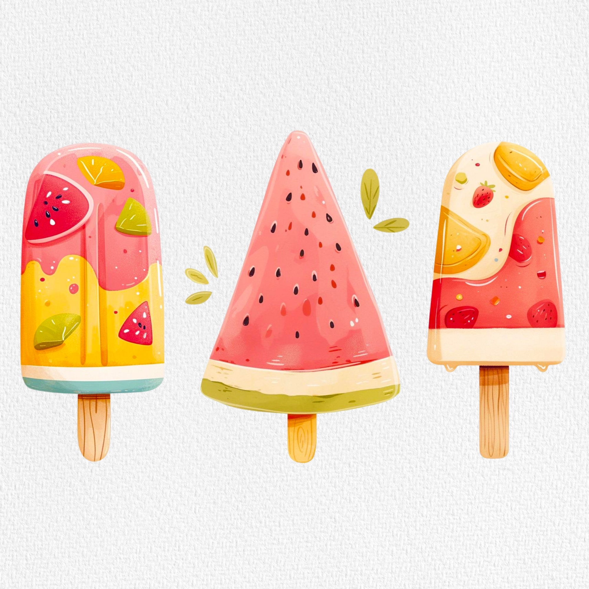 Watercolor Ice Cream PNG, Ice Cream Clipart, Sweet Treat Graphics, Cone ...