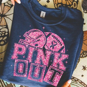 Pink Out Cheer SVG PNG: Breast Cancer Awareness, Support Squad (digital ...