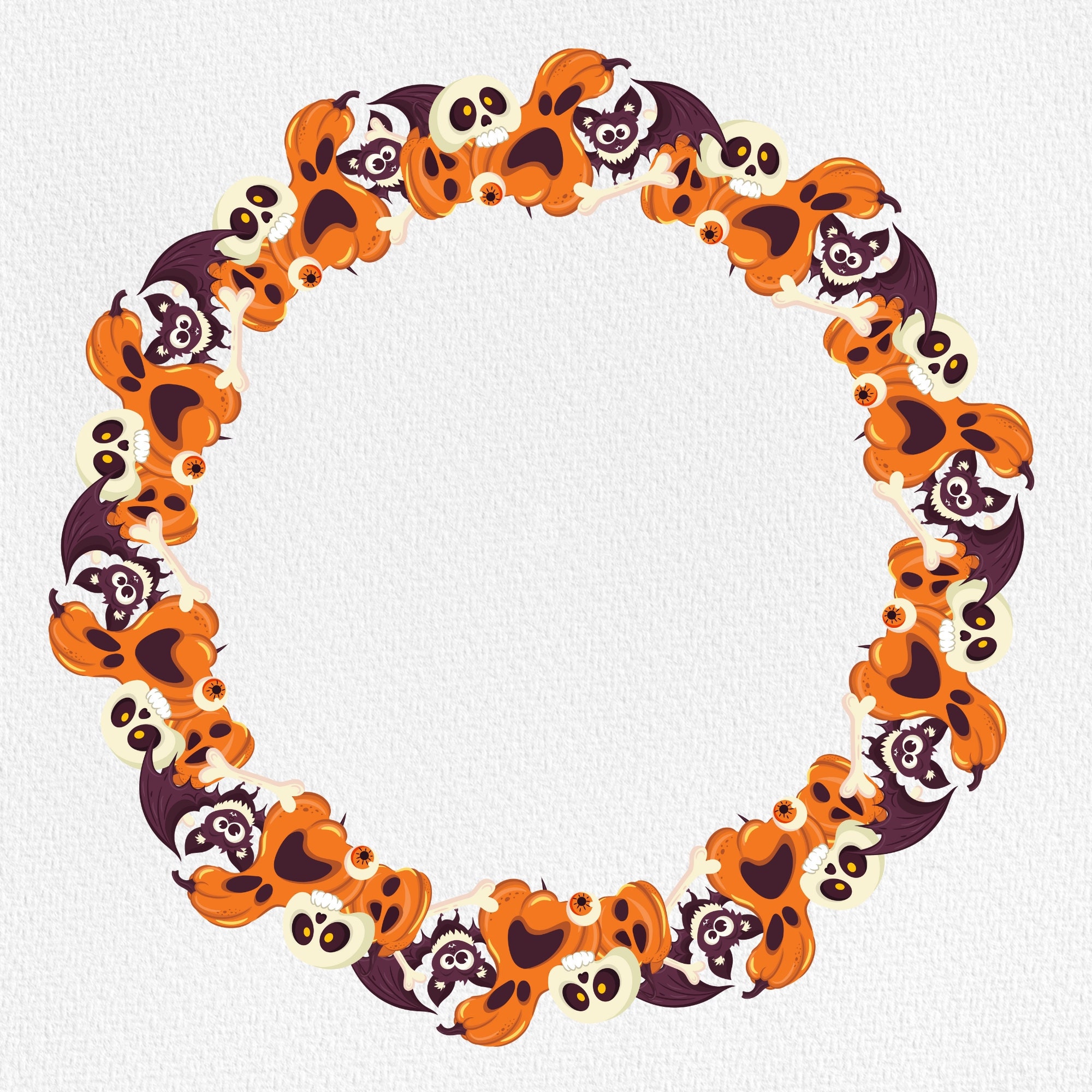 Halloween Clipart PNG, Instant Download, Halloween Vector Elements ...