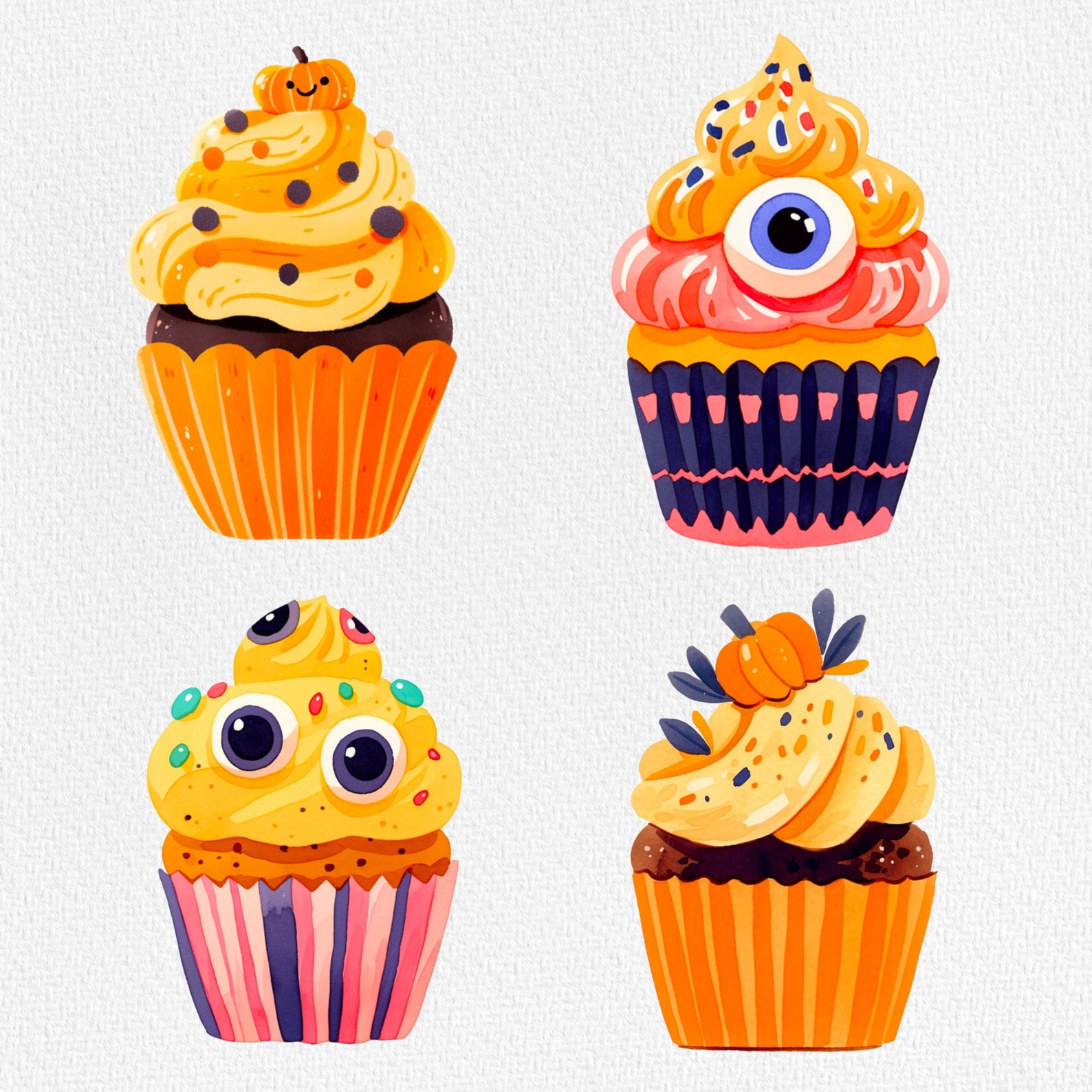 Halloween Cupcakes Clipart, Halloween Clipart, Halloween Png, Party ...