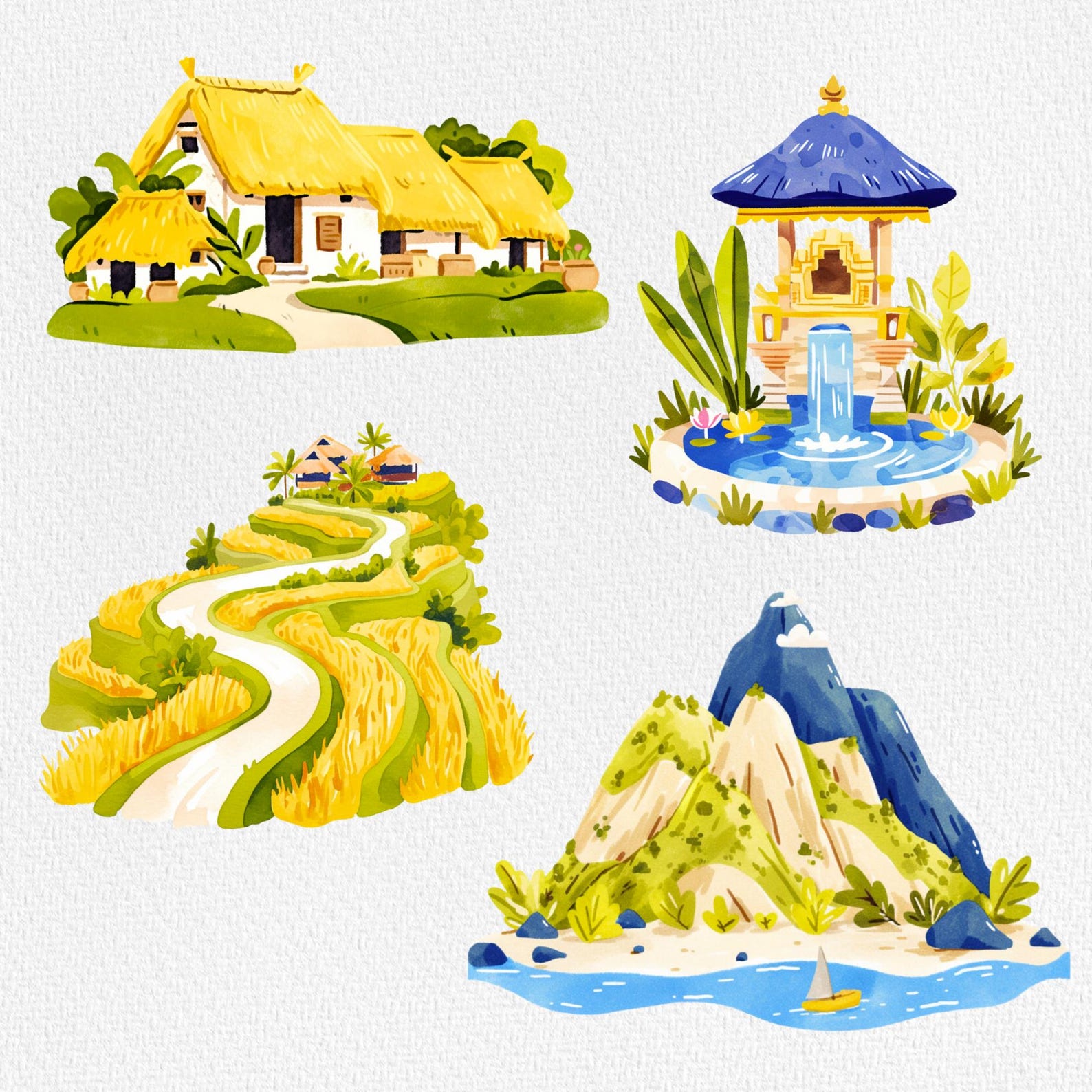Bali Island Clipart PNG, Travel Clip Art, Tropical, Indonesia Islands ...