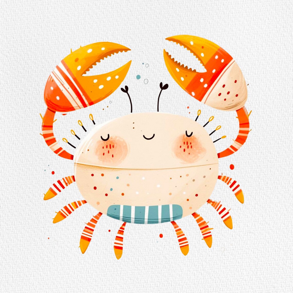 Colorful Sea Animals Clipart, Ocean Life Clipart, Digital Fish ...