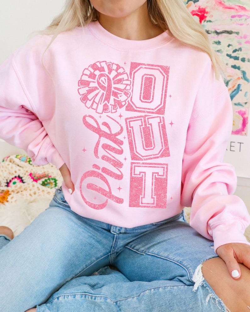 Pink Out Cheer Svg Png, Breast Cancer Awareness Svg Png, Together We ...
